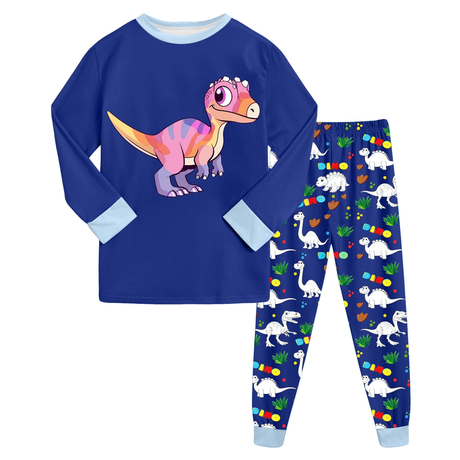 Hessimy Toddler Boys Girls Summer Cute Cartoon Print 2Pcs Thermal ...