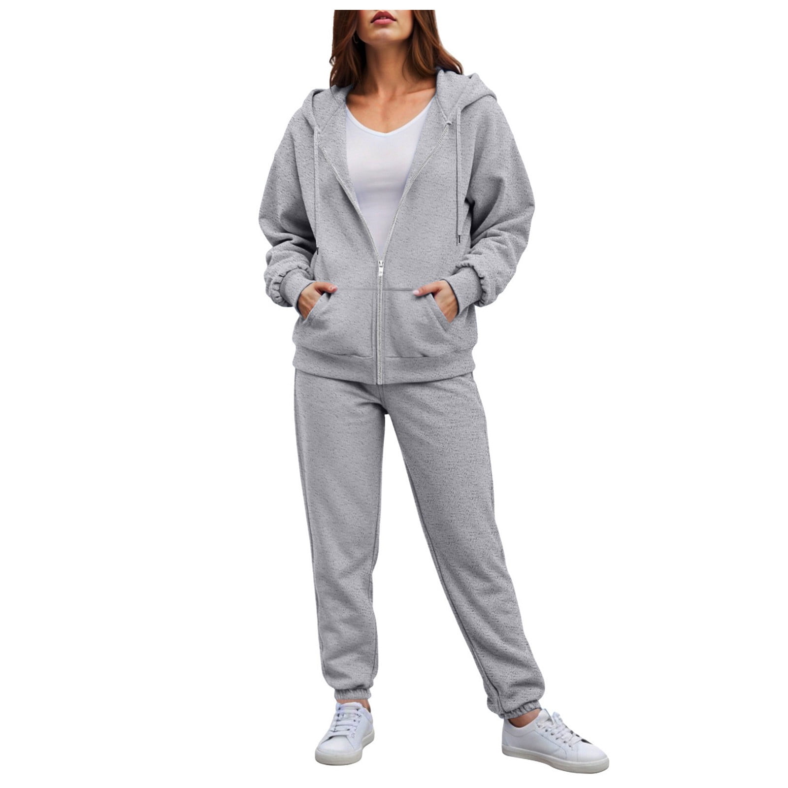 Hessimy Women Long Sleeve Tracksuits Fashion Two Piece Lounge Set ...