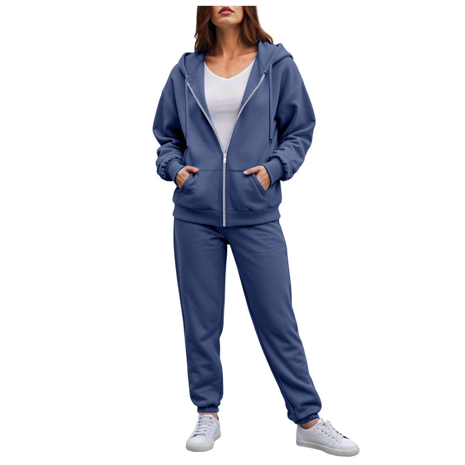 Hessimy Women Long Sleeve Tracksuits Fashion Two Piece Lounge Set ...