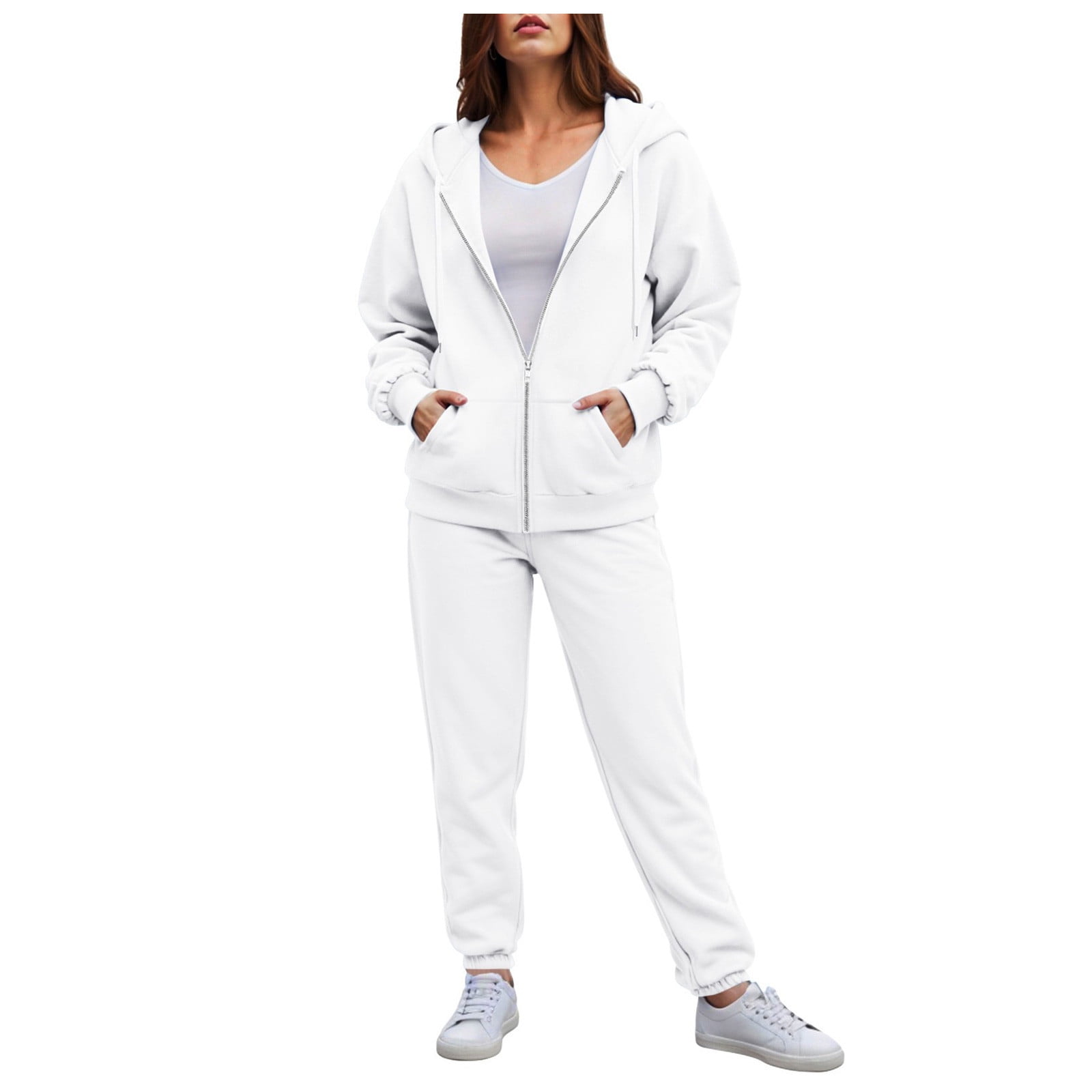 Hessimy Women Long Sleeve Tracksuits Fashion Two Piece Lounge Set ...