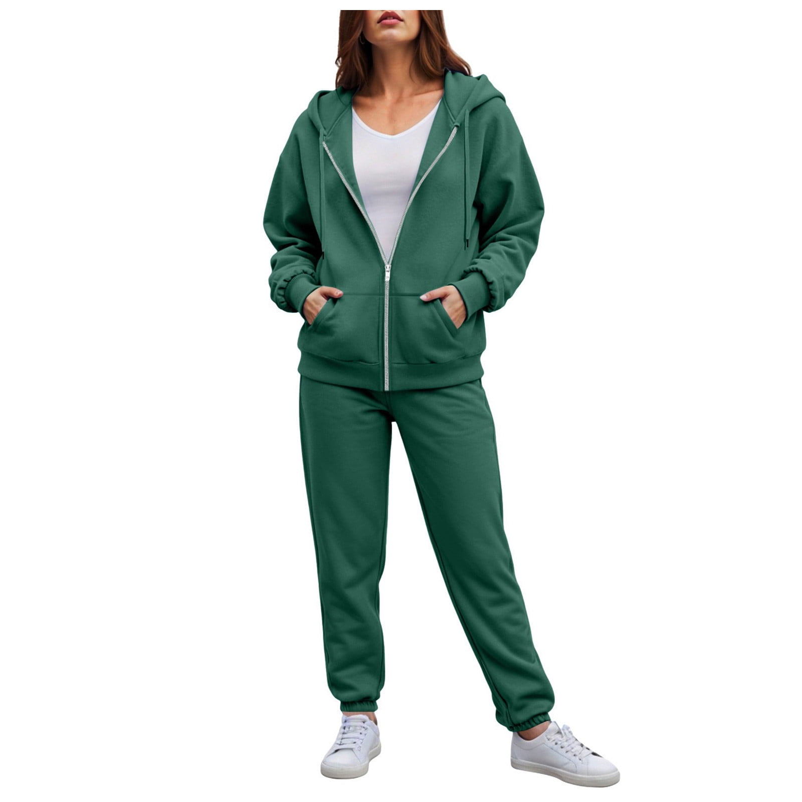 Hessimy Women Long Sleeve Tracksuits Fashion Two Piece Lounge Set ...