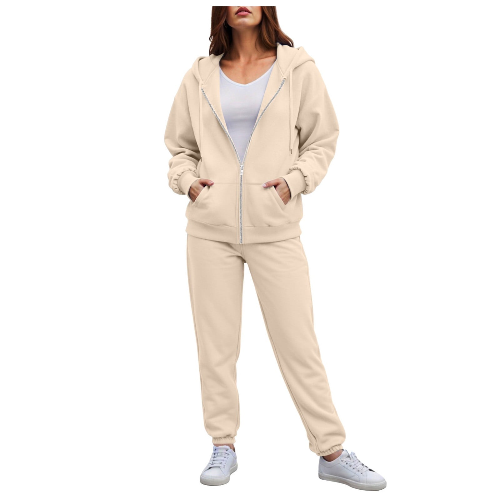 Hessimy Women Long Sleeve Tracksuits Fashion Two Piece Lounge Set ...