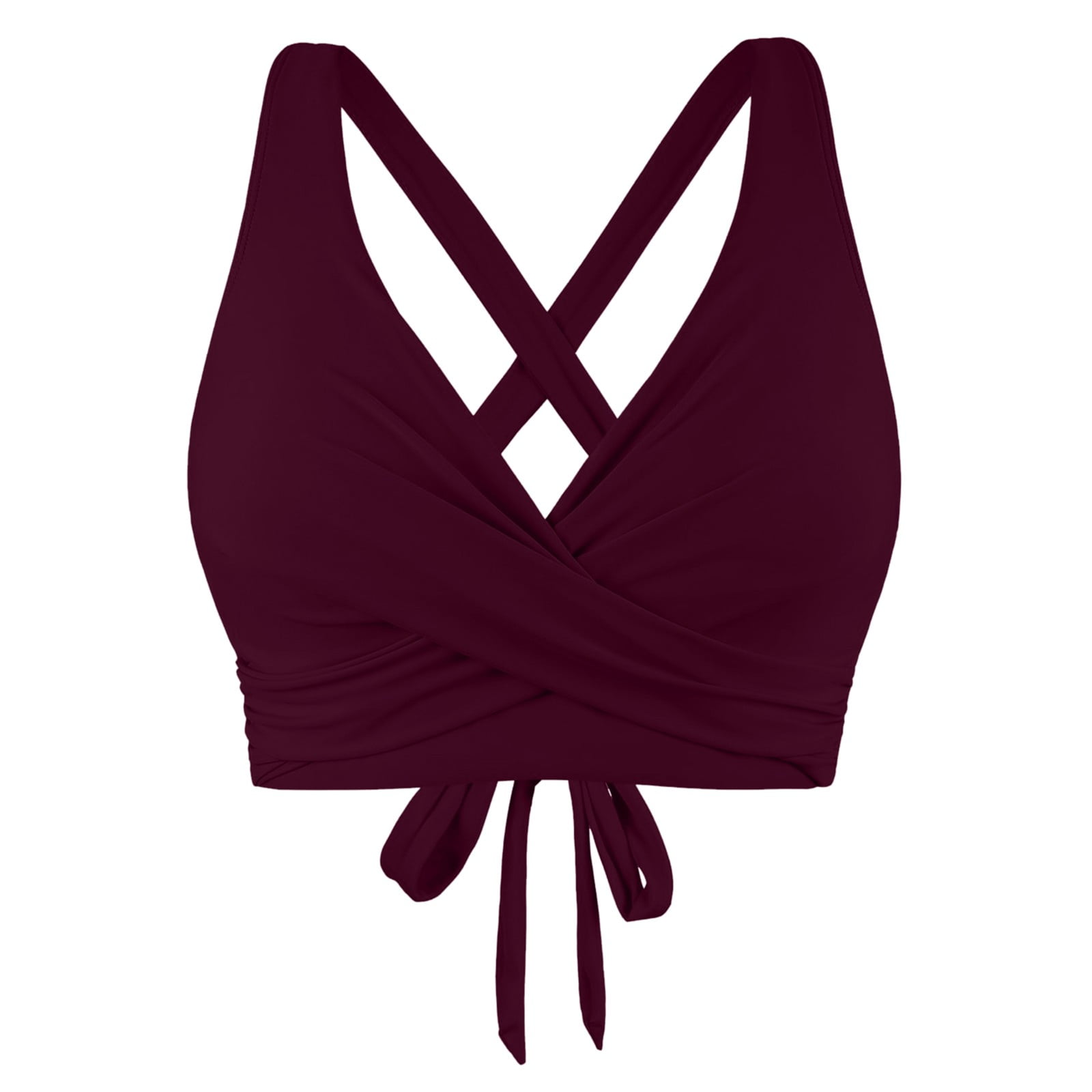 Hessimy Bikini Top for Women,Women's Underwire Bikini Top V Neck Criss ...