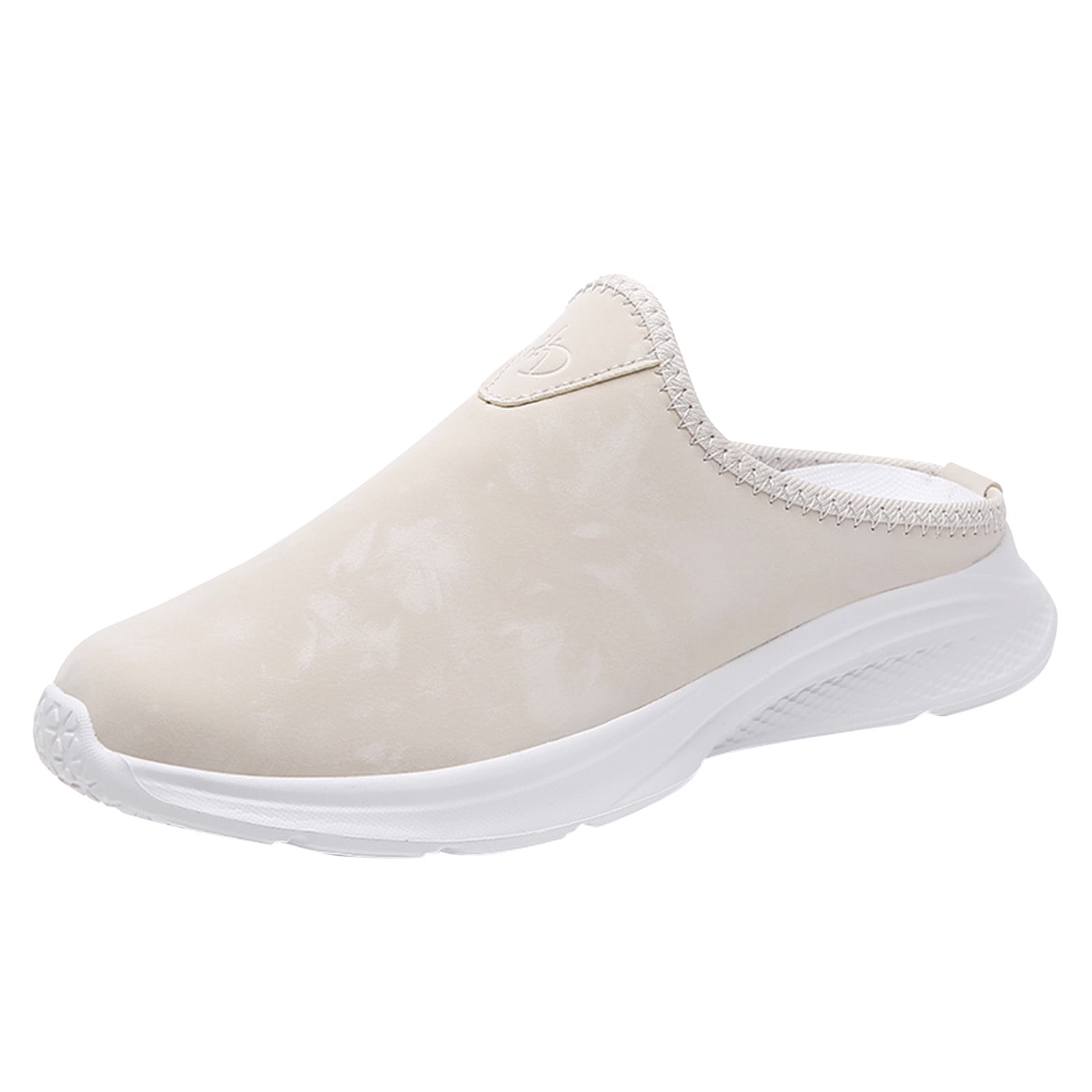 Hessimy Women's Backless Walking Sneakers Summer Slip-on Mule Shoes ...