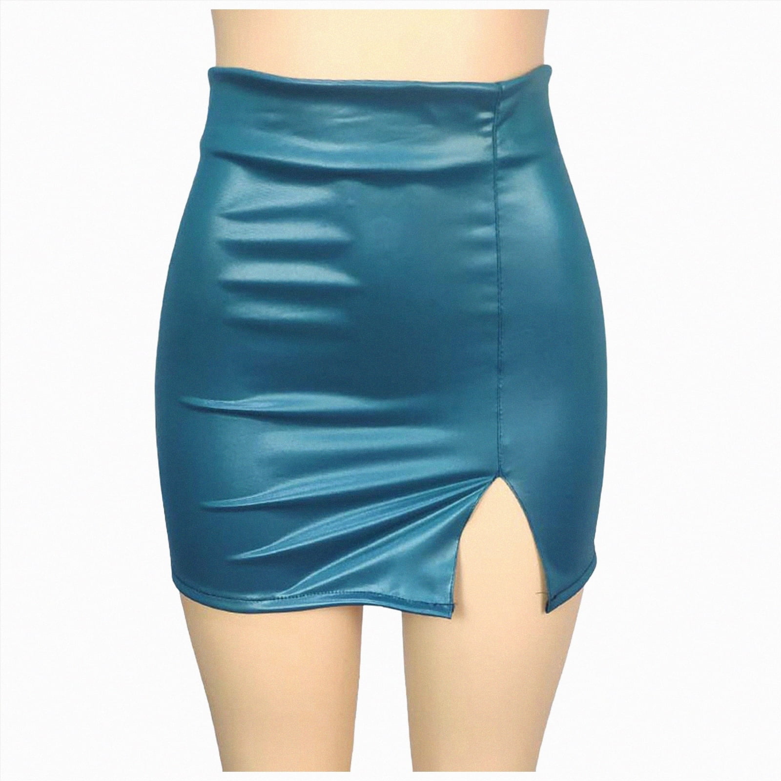 Hessimy Women's Elegant Satin Skirts High Waisted Flared Casual Work ...