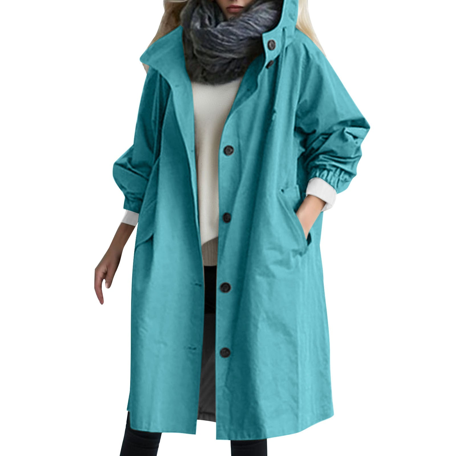 Hessimy Women's Lightweight Waterproof Lined Hooded Softshell Rain ...