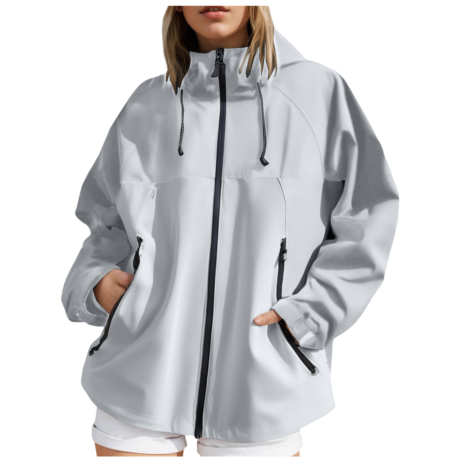 Hessimy Women's Lightweight Waterproof Fleece Lined Hooded Softshell ...