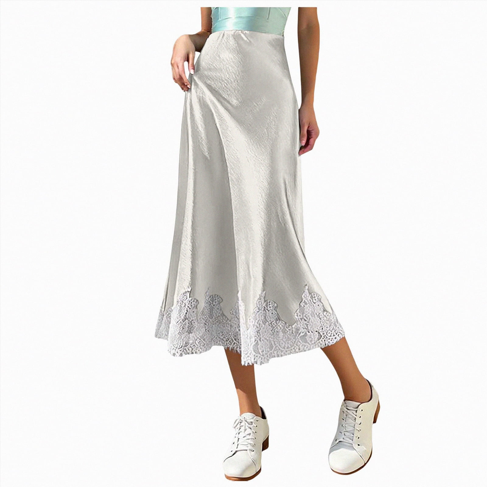Hessimy Women's Tulle Skirts High Low Layered A-line Midi Skirt ...