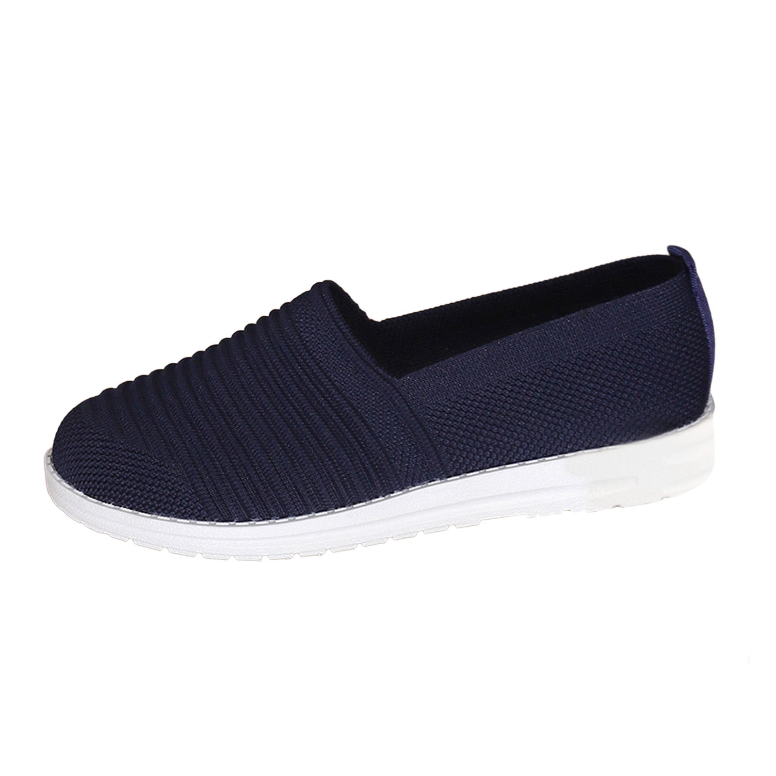 Hessimy Womens Gradient Knit Cushioned Stretch Round Toe Wedge Slip On ...