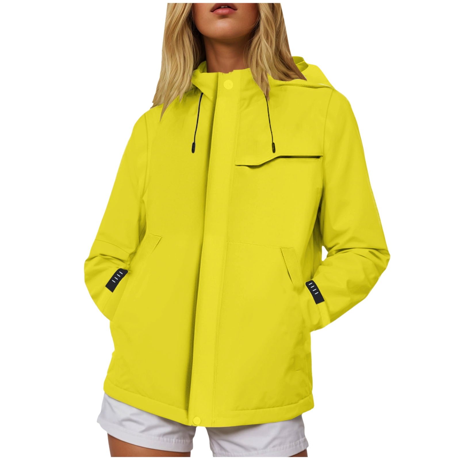 Hessimy Womens Lightweight Softshell Jacket Hooded Waterproof Windproof ...