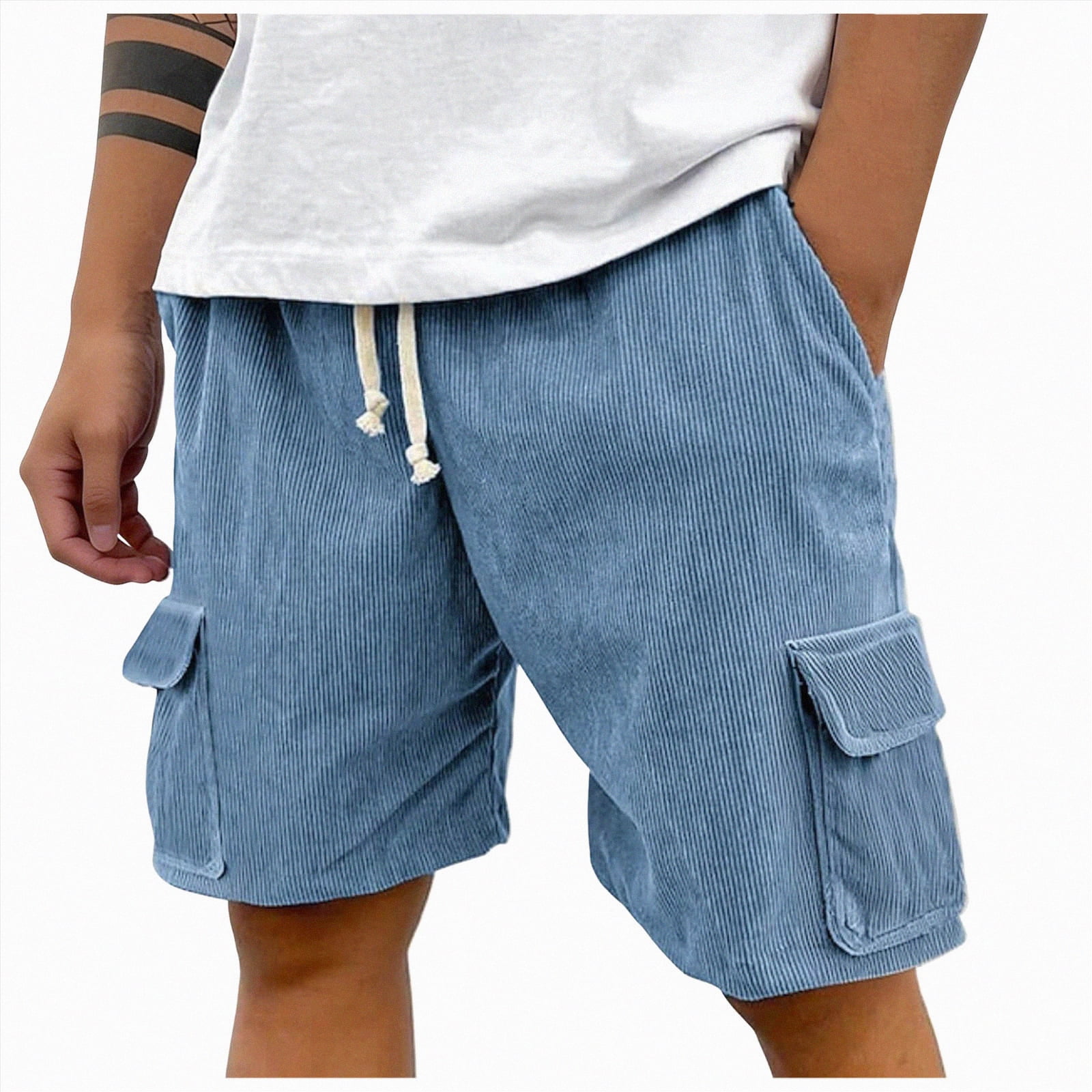 Hessimy mens Cool Classic Fit Expandable Waist Short,expandable comfort ...