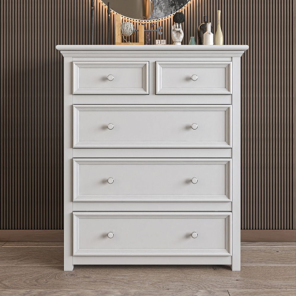 HestiNysus White Contemporary Rustic, Solid Wood 4 Drawer Storage ...
