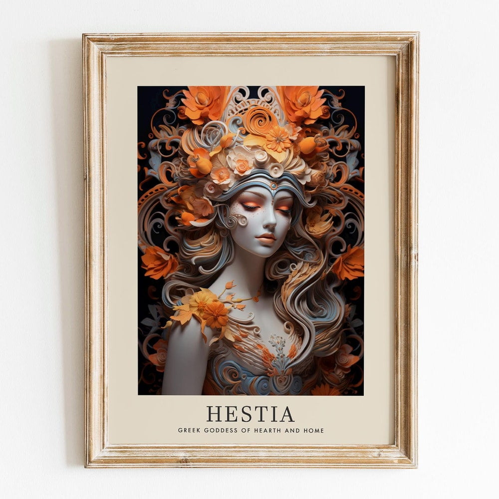 Hestia, Greek Goddess Of Home And Hearth, Goddess Wall Art, Greek ...