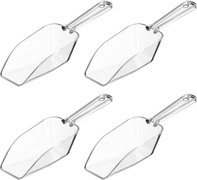 Hestya 4 Pcs Multi Purpose Clear Plastic Scoops for Candy Buffet ...