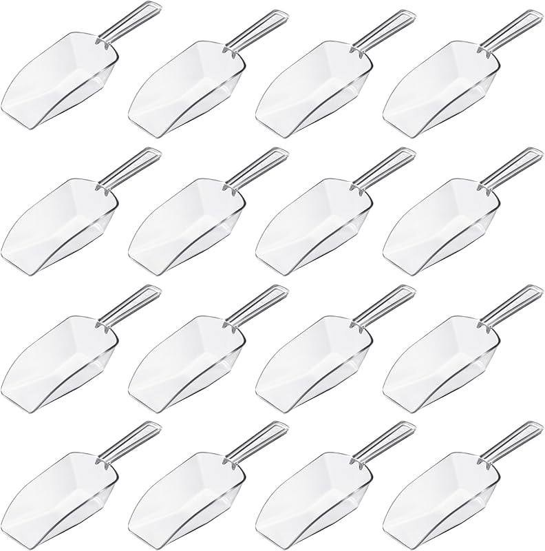 Hestya 4 Pcs Multi Purpose Clear Plastic Scoops for Candy Buffet ...