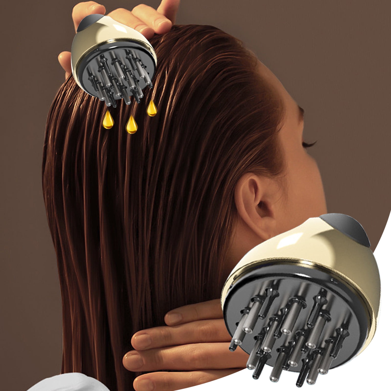 Hesxuno 2 in 1 Electric Hair Oil Applicator Scalp Massager Brush Scalp ...