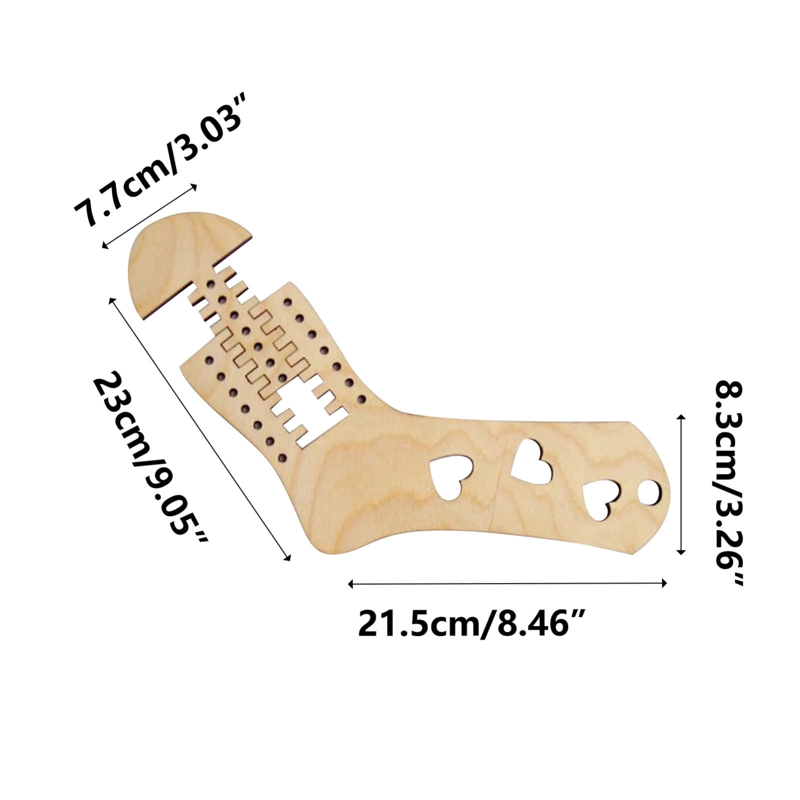 Hesxuno 2Pieces Sock Blockers Wooden Sock Blocker For Knitting Crochet ...