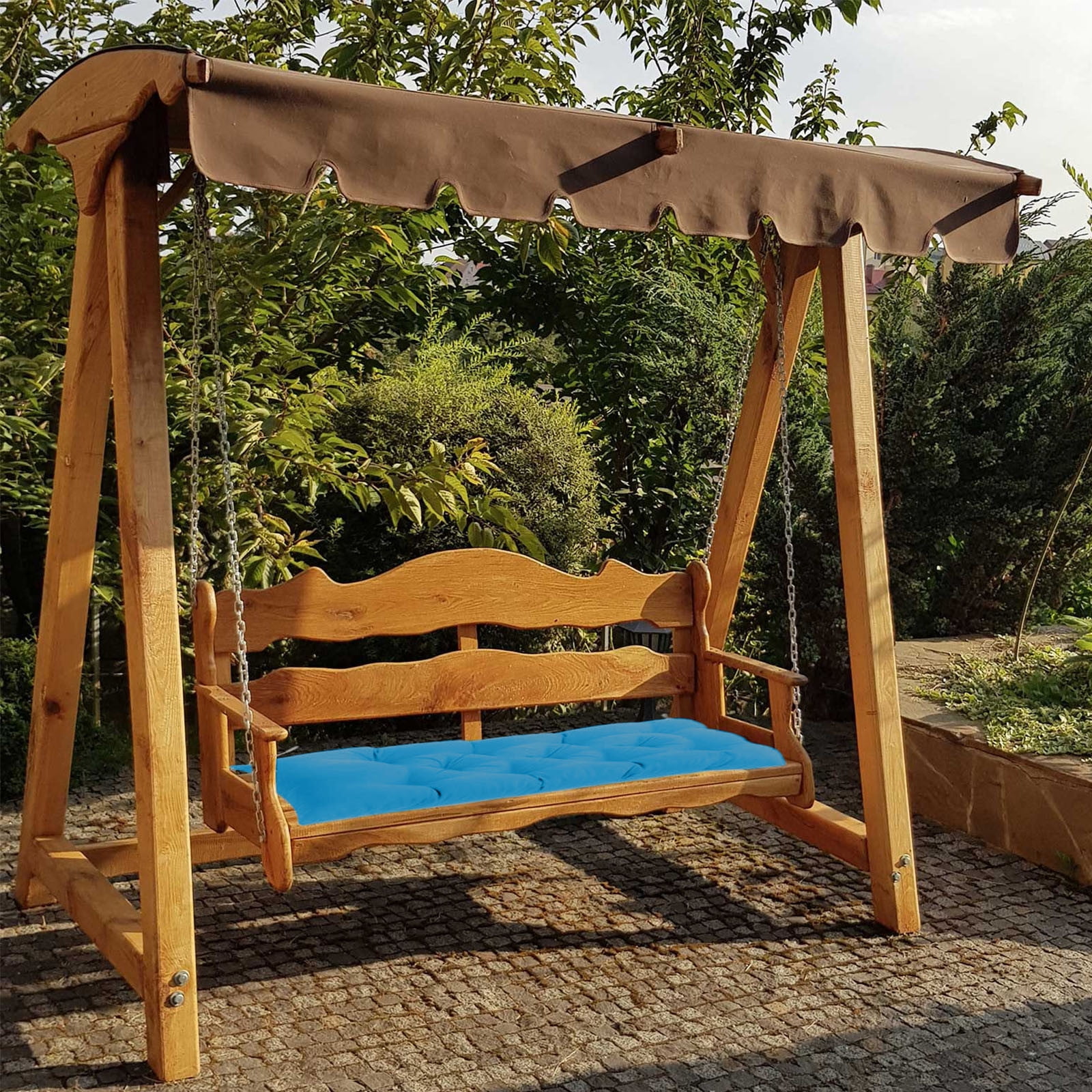 Hesxuno 40 inch Waterproof Indoor/Outdoor Garden Bench Seat Cushions ...