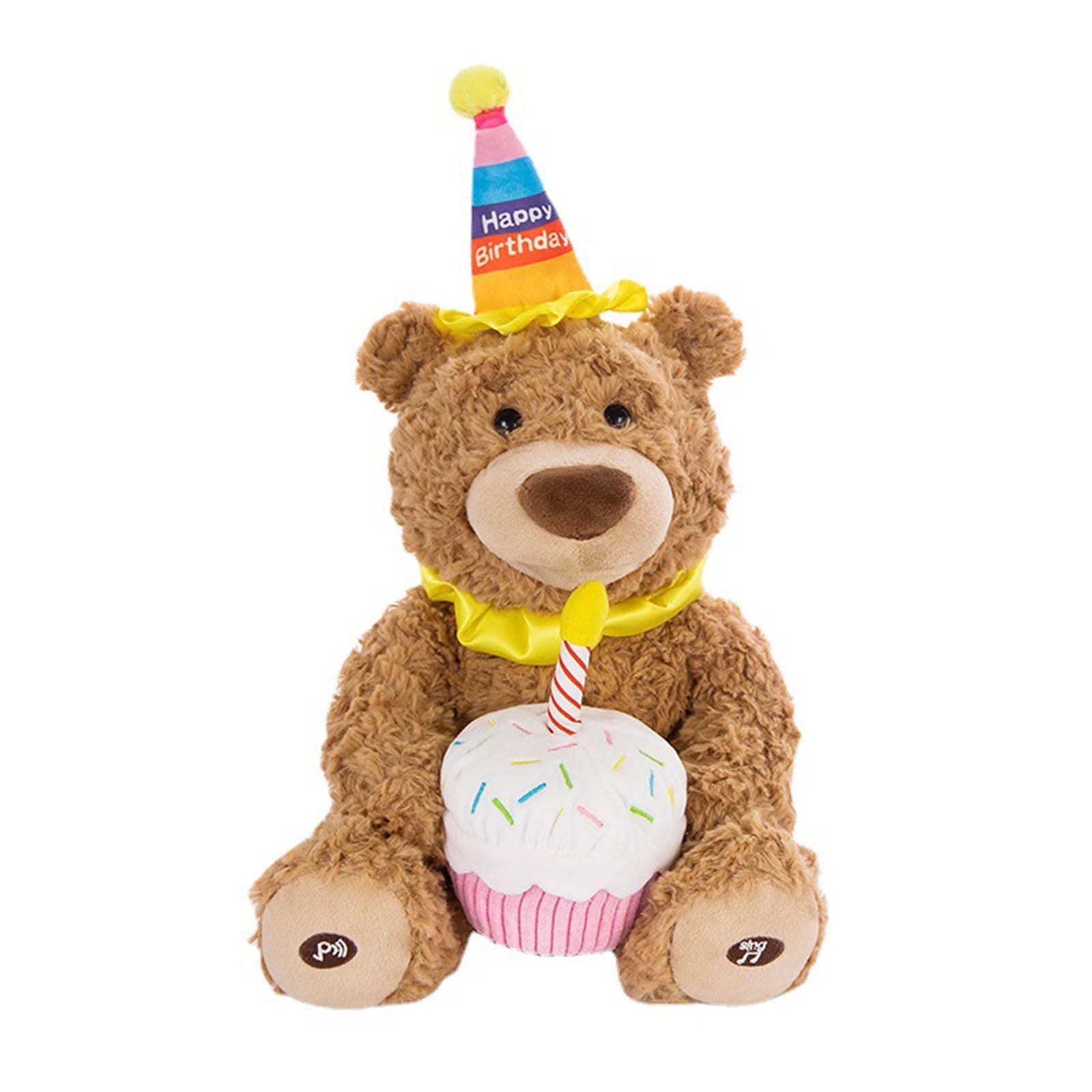 Hesxuno Can Sing Birthday Song, Bear Plush Doll, Children's Electric ...
