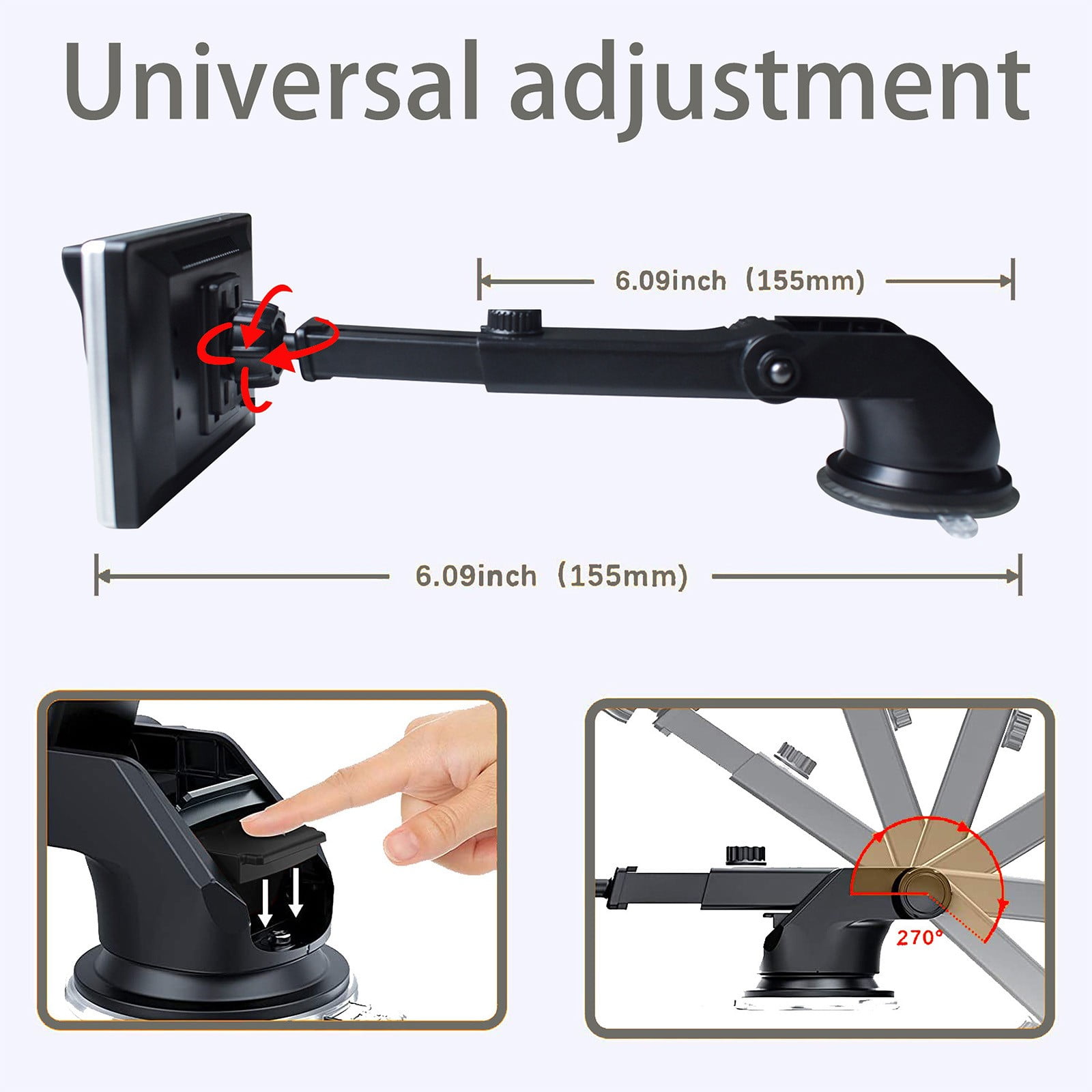 Hesxuno Car Mirror 5'' HD Night Vision Function Car Mirror Display Car ...