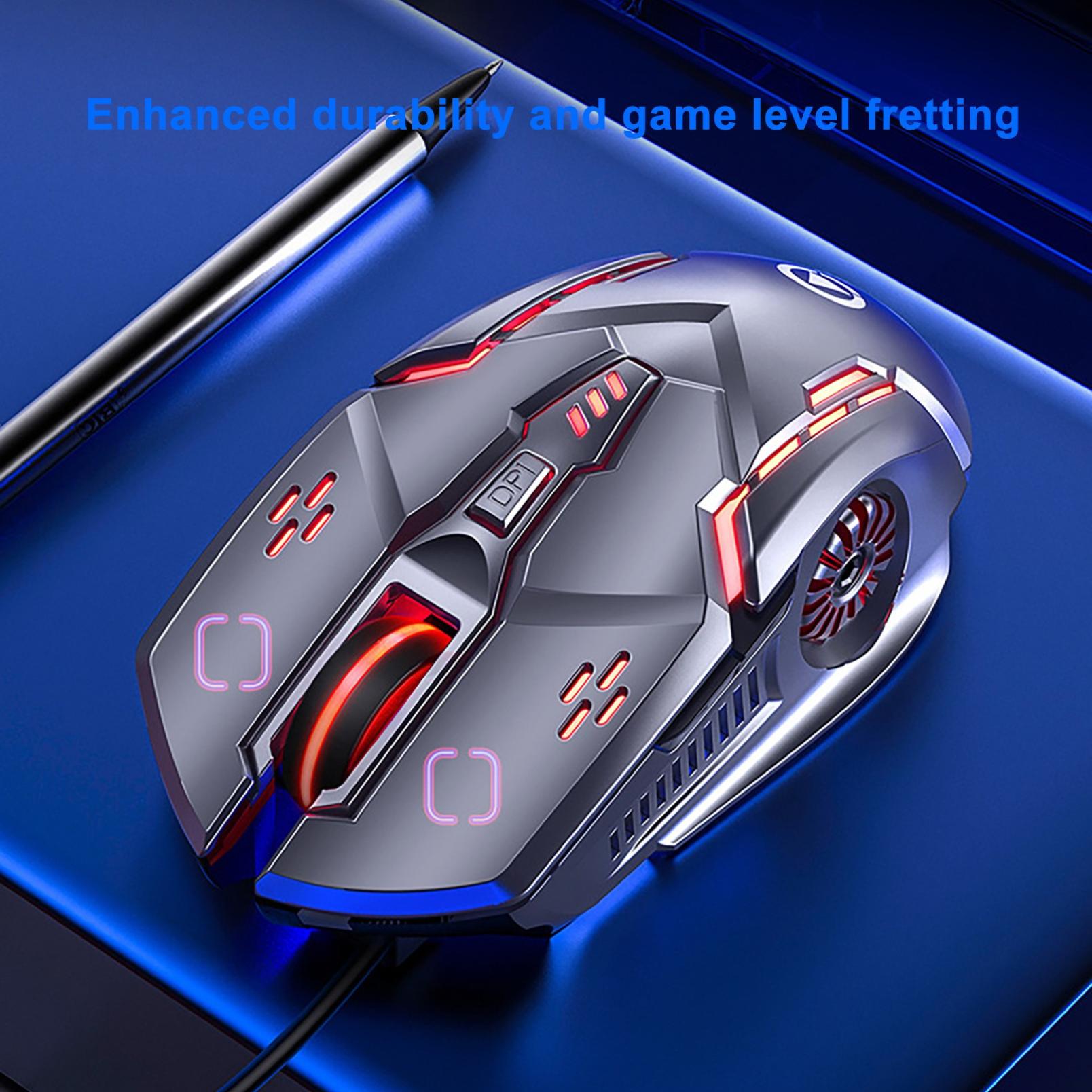 Hesxuno Gaming Mouse Wired, 6 Buttons, 4 Adjustable DPI Up to 3200 DPI ...
