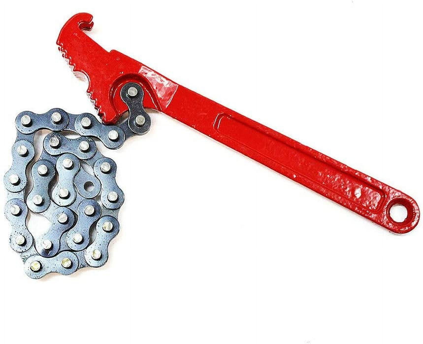 Hetai 12 Inch Heavy-Duty Ratcheting Chain Wrench Oil Filter Tool Pipe ...