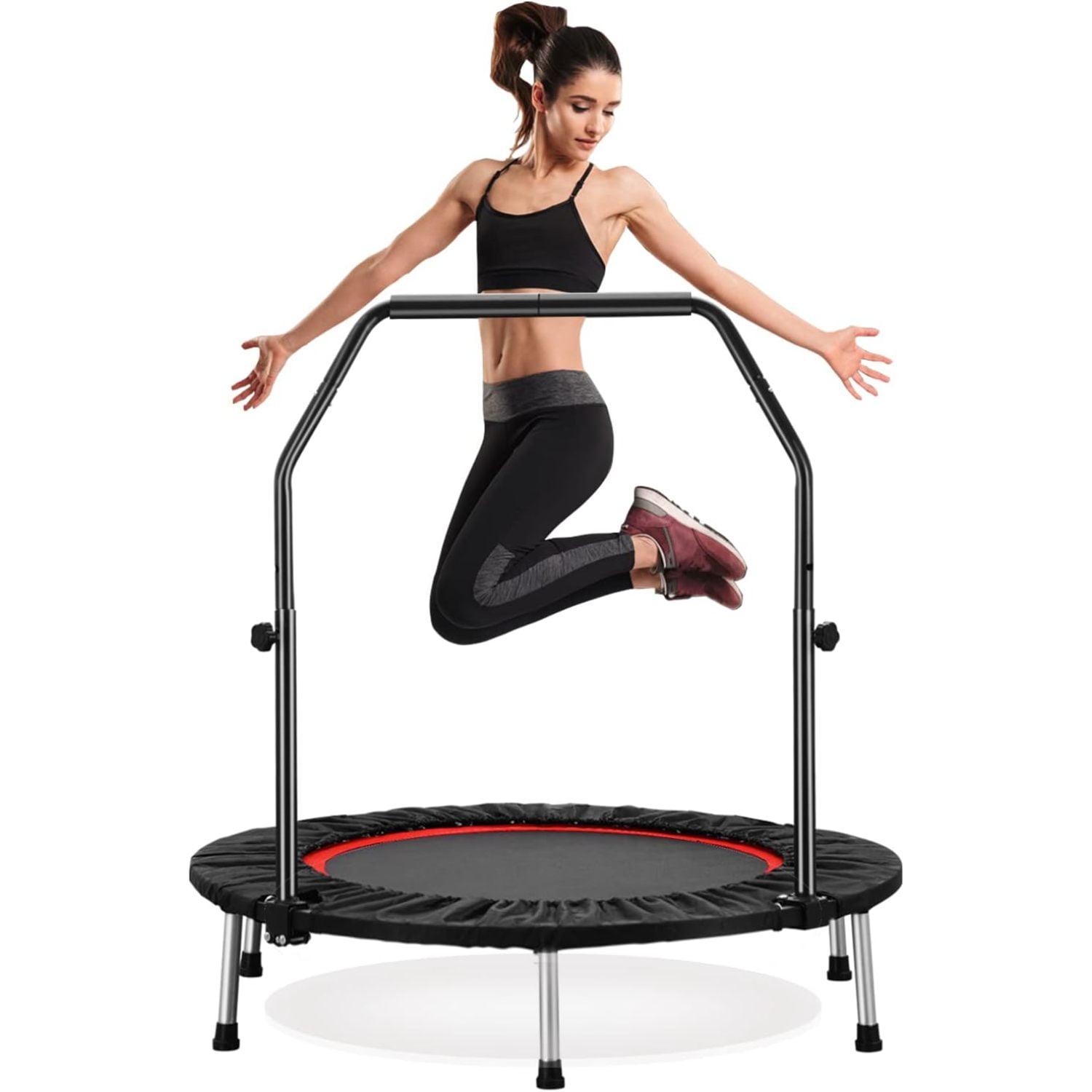 HetayC 40" Mini Trampoline, Foldable Trampoline for Adults Fitness ...