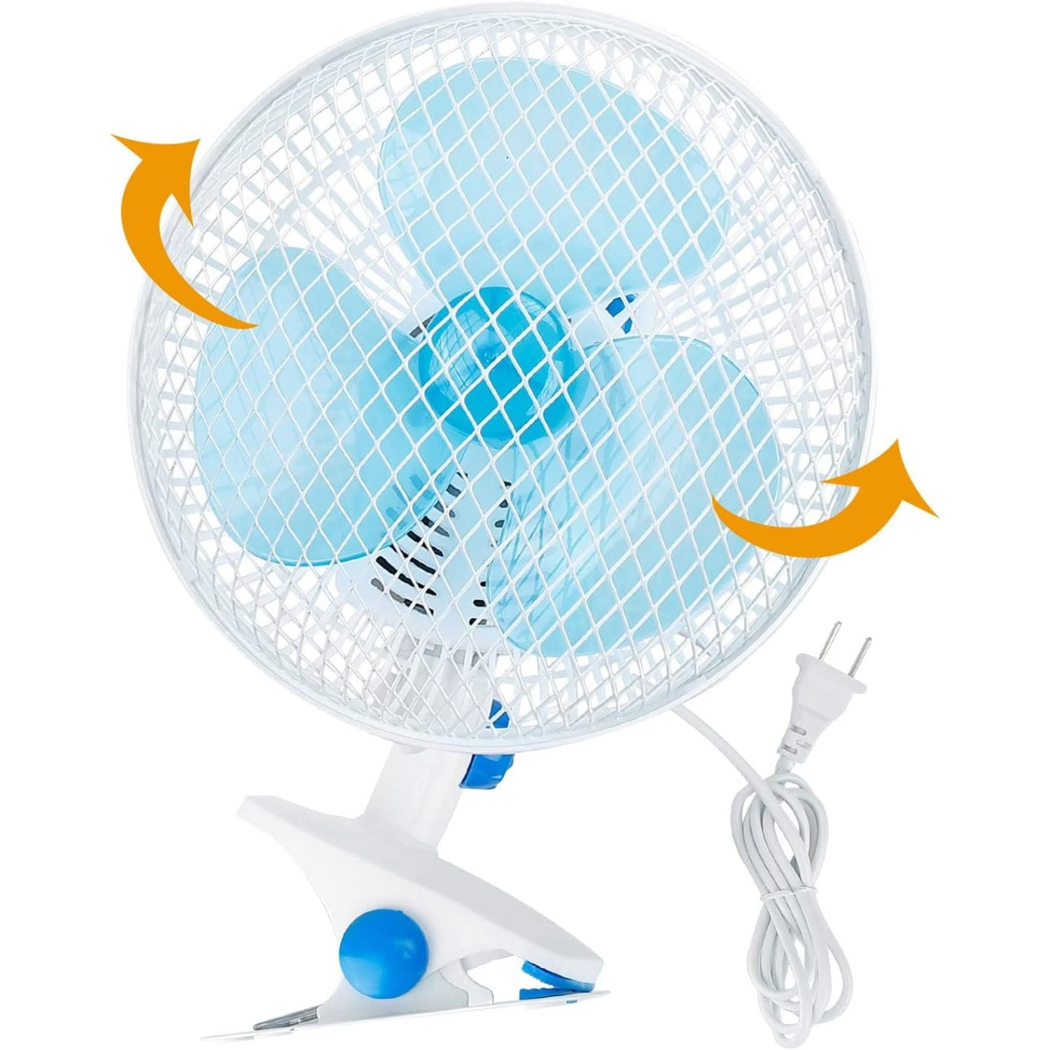 HetayC Oscillating Clip on Fan,8.6" Portable Quiet Fan w/2 Speed Fan w ...