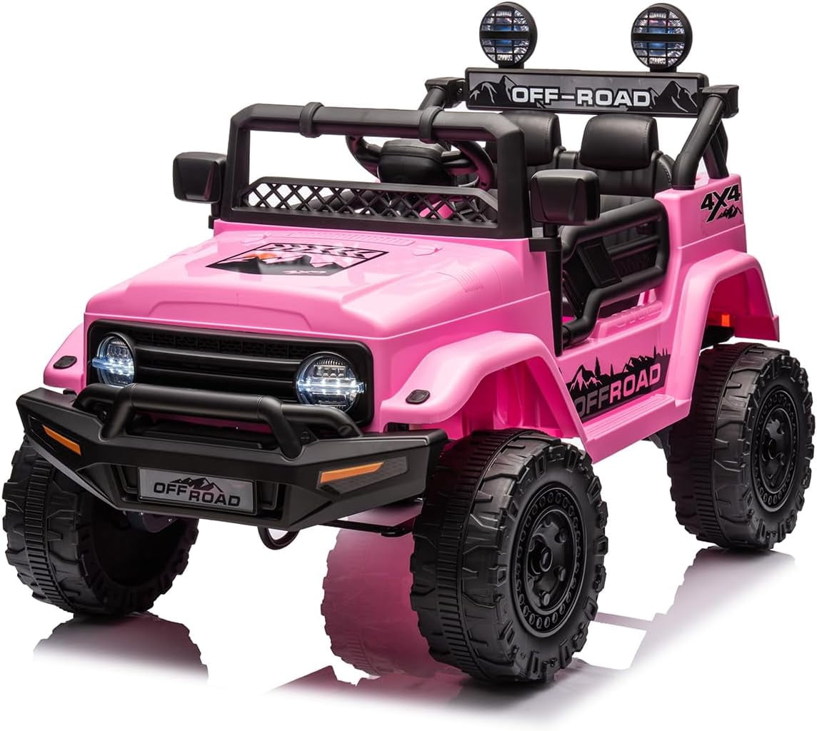 Hetoy 12V Children's Electric Car with Remote Control – Pink Electric ...