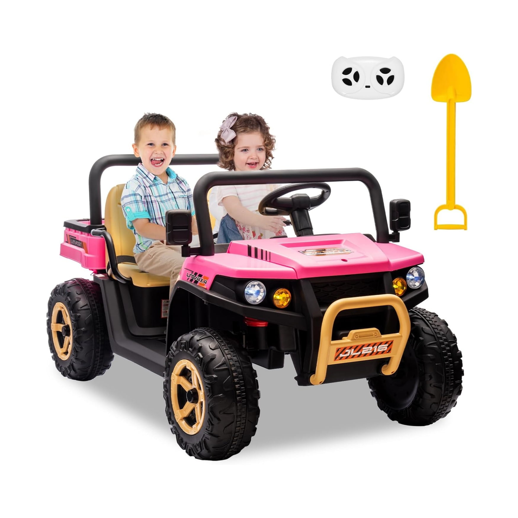 Hetoy 24V 2 Seater Ride On Dump Truck, Battery Powered UTV for Kids ...