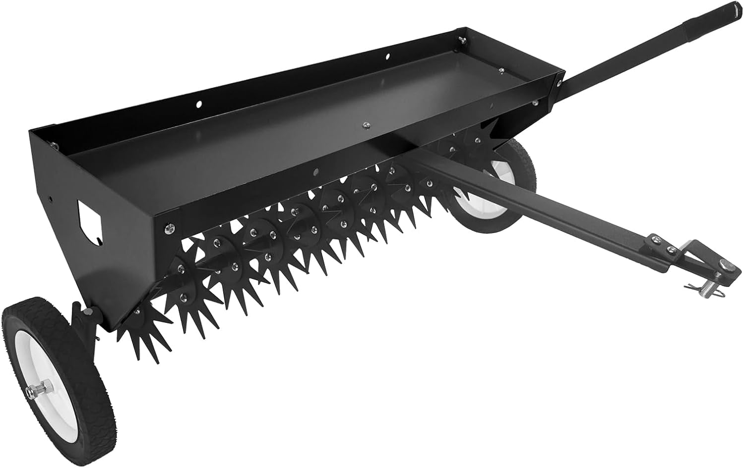 Hetoy 40" Tow Behind Aerator - Plug Aerator with Transport Wheels ...