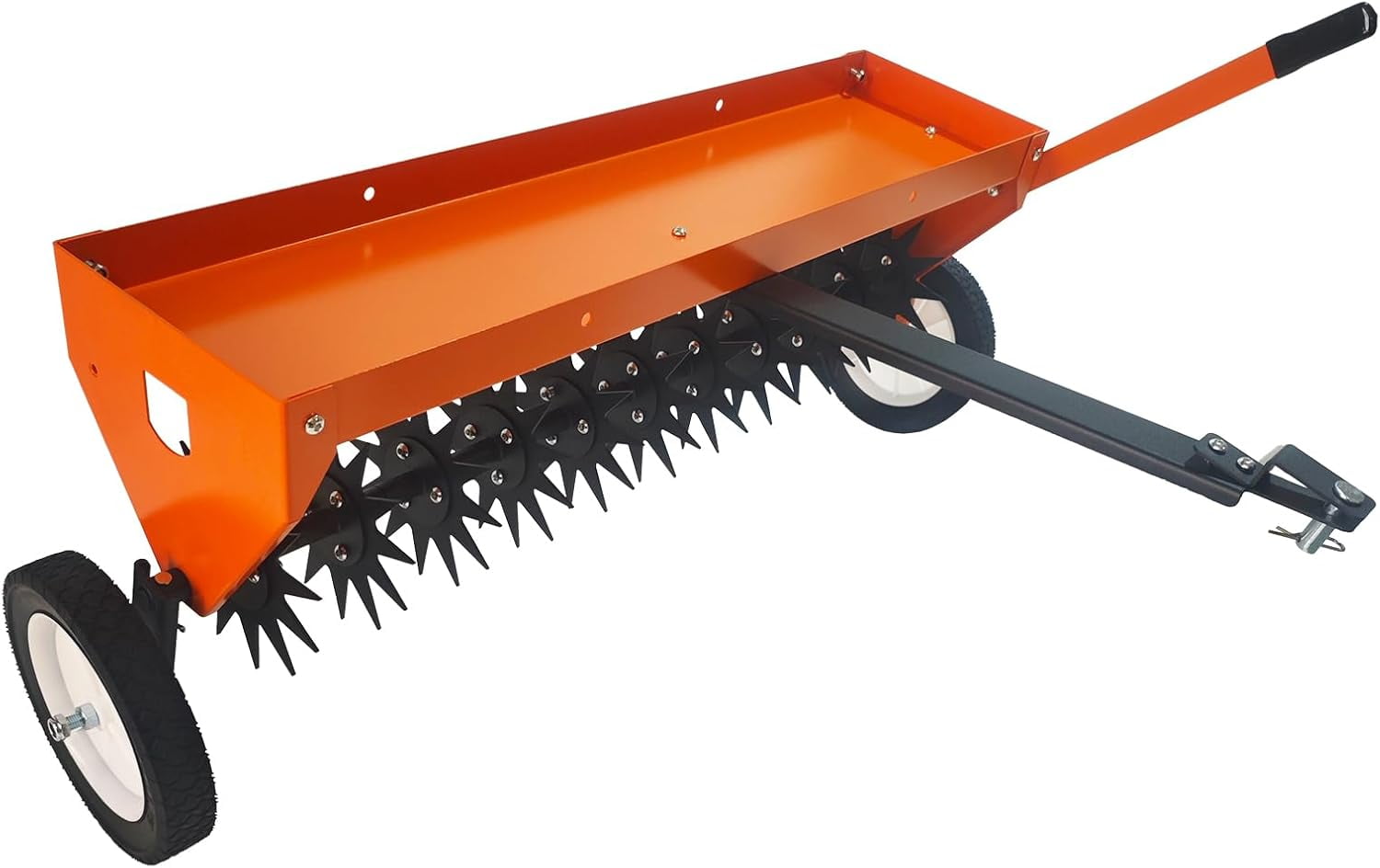 Hetoy 40" Tow Behind Aerator - Plug Aerator with Transport Wheels ...