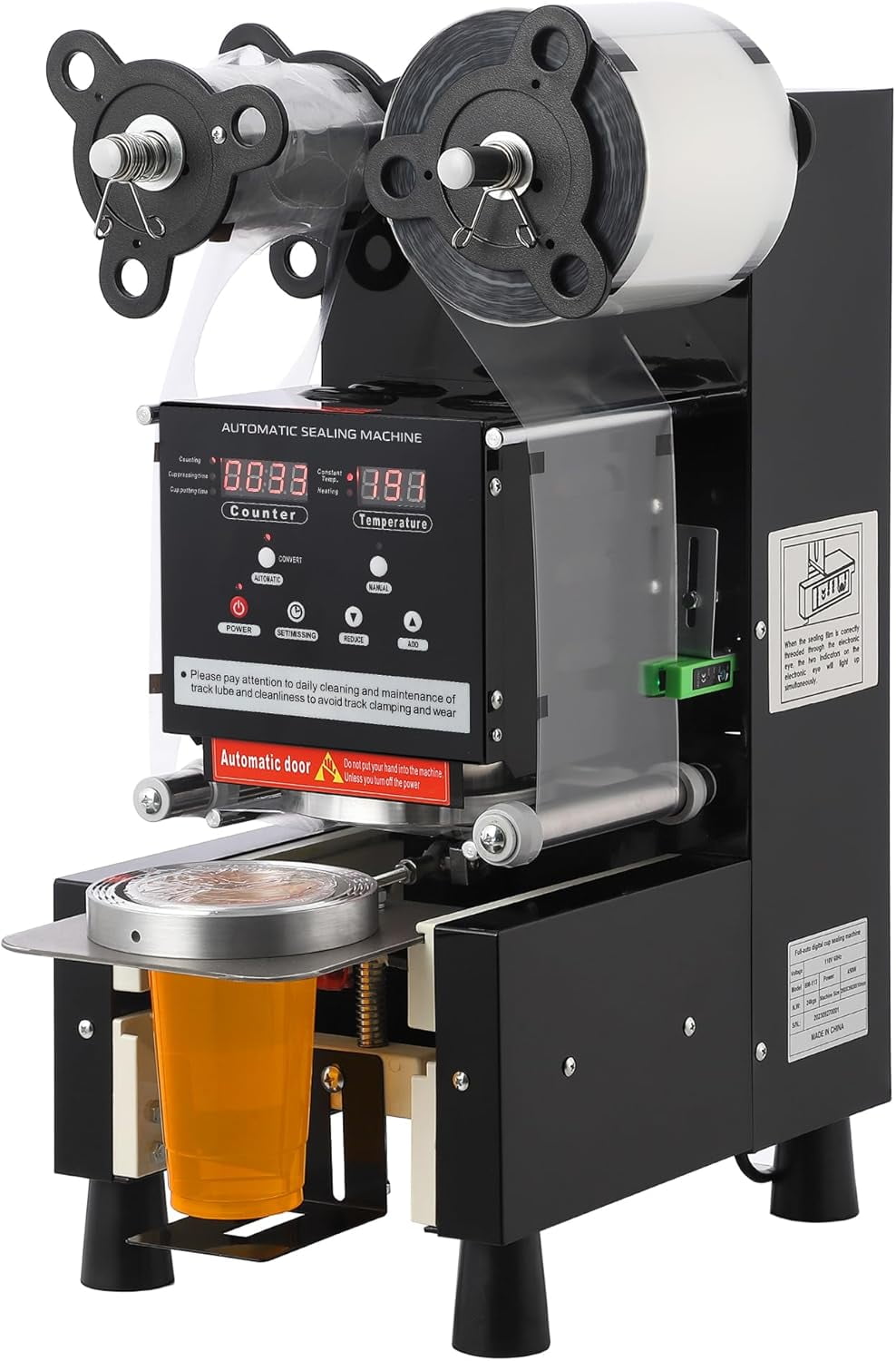 Hetoy Auto Cup Sealing Machine - 90/95mm Electric Cup Sealer, High ...