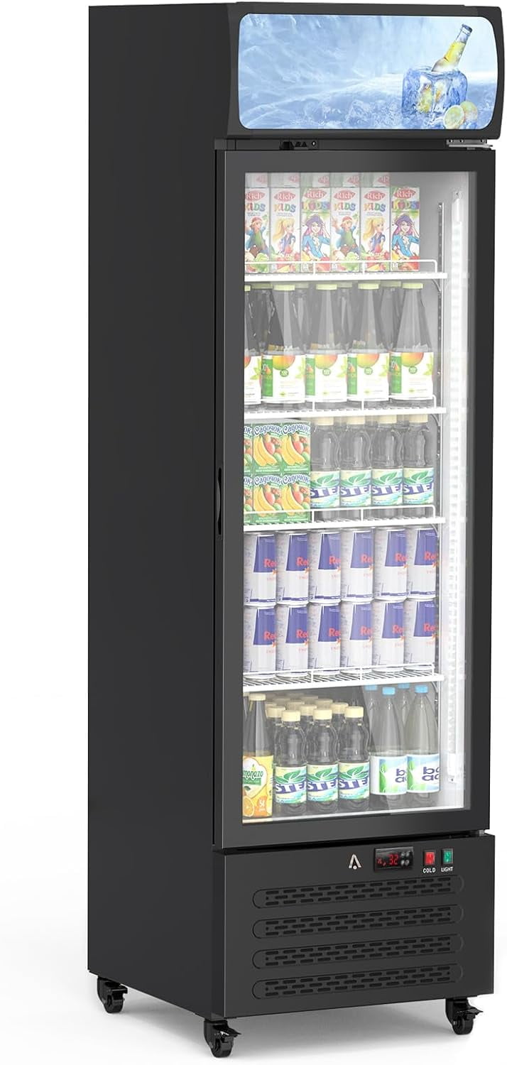 Hetoy Commercial Display Refrigerator, 11.3 Cu.Ft. Merchandiser ...