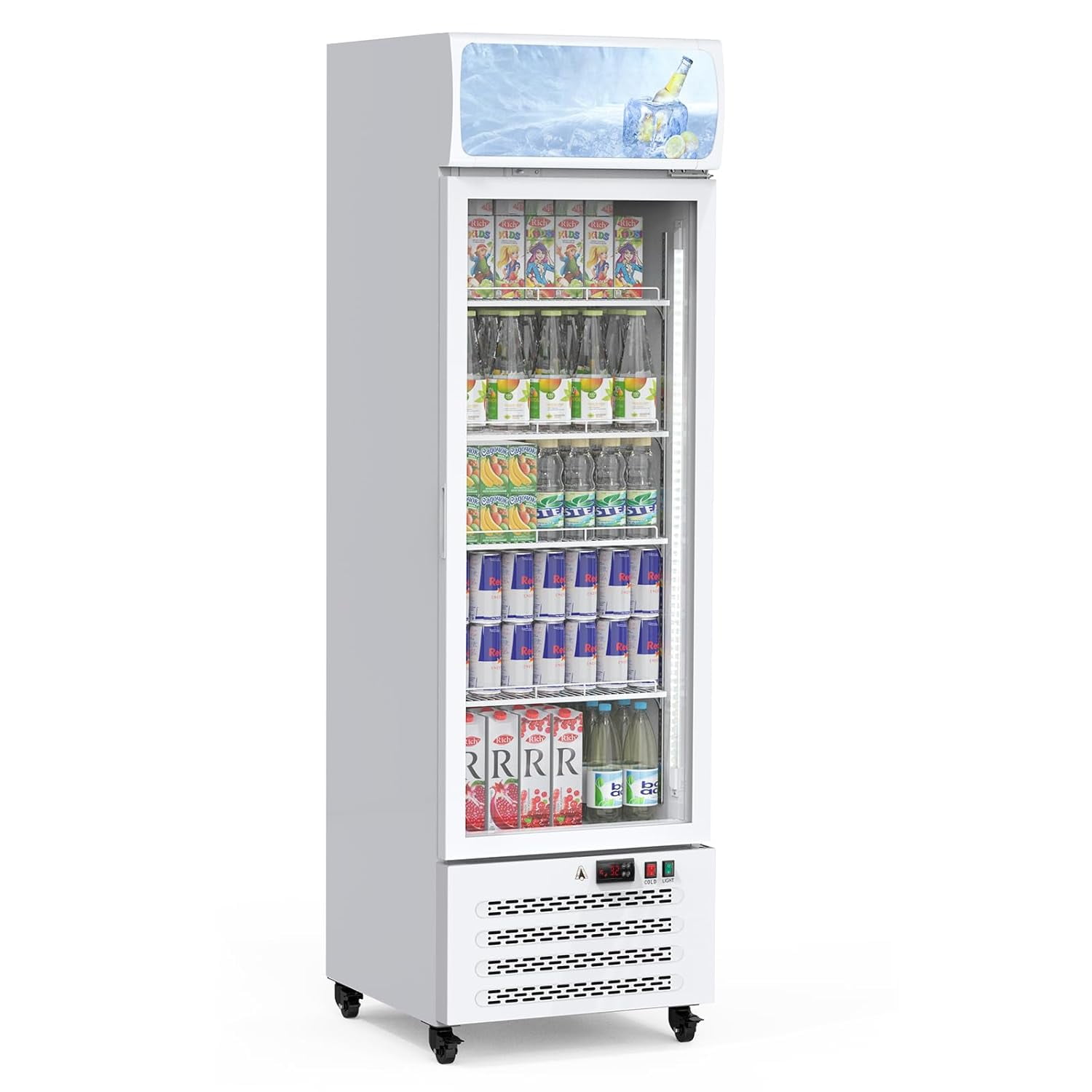 Hetoy Commercial Display Refrigerator, 11.3 Cu.Ft. Merchandiser ...