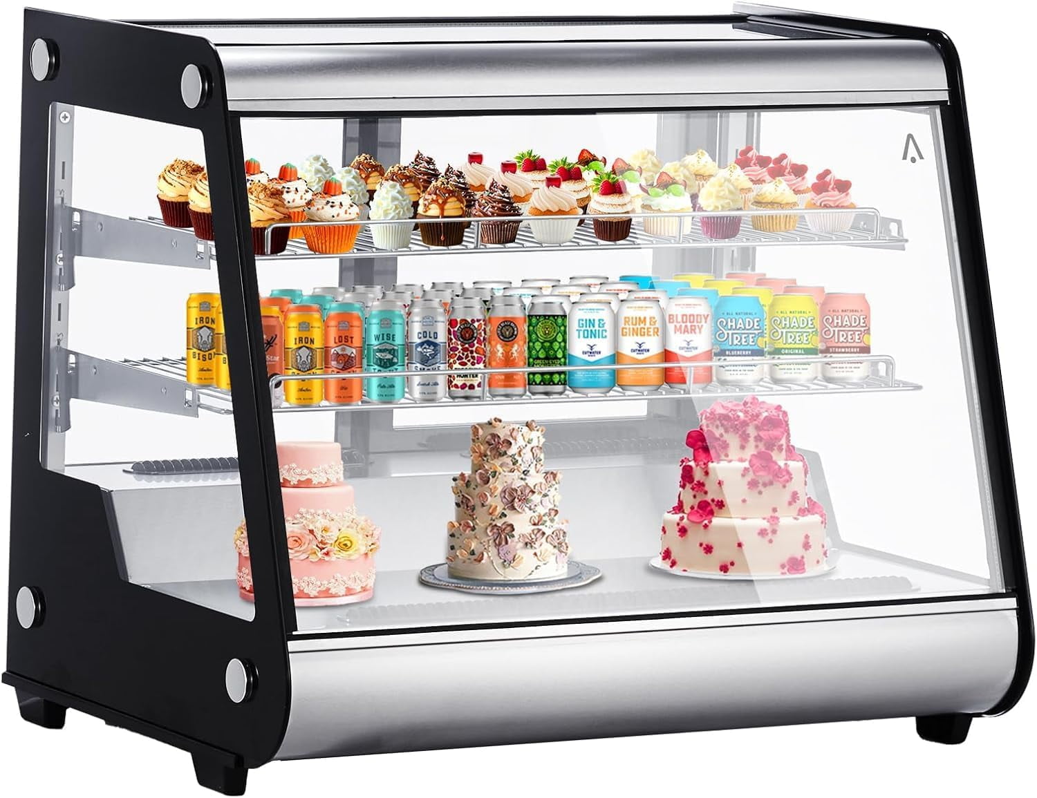 Hetoy Commercial Fridge Display Refrigerator, 5.3 Cu.Ft./149L ...