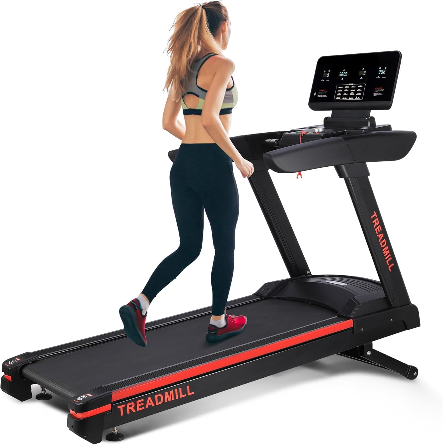 Hetoy Commercial Treadmill, Auto Incline Treadmill with Large Digital ...