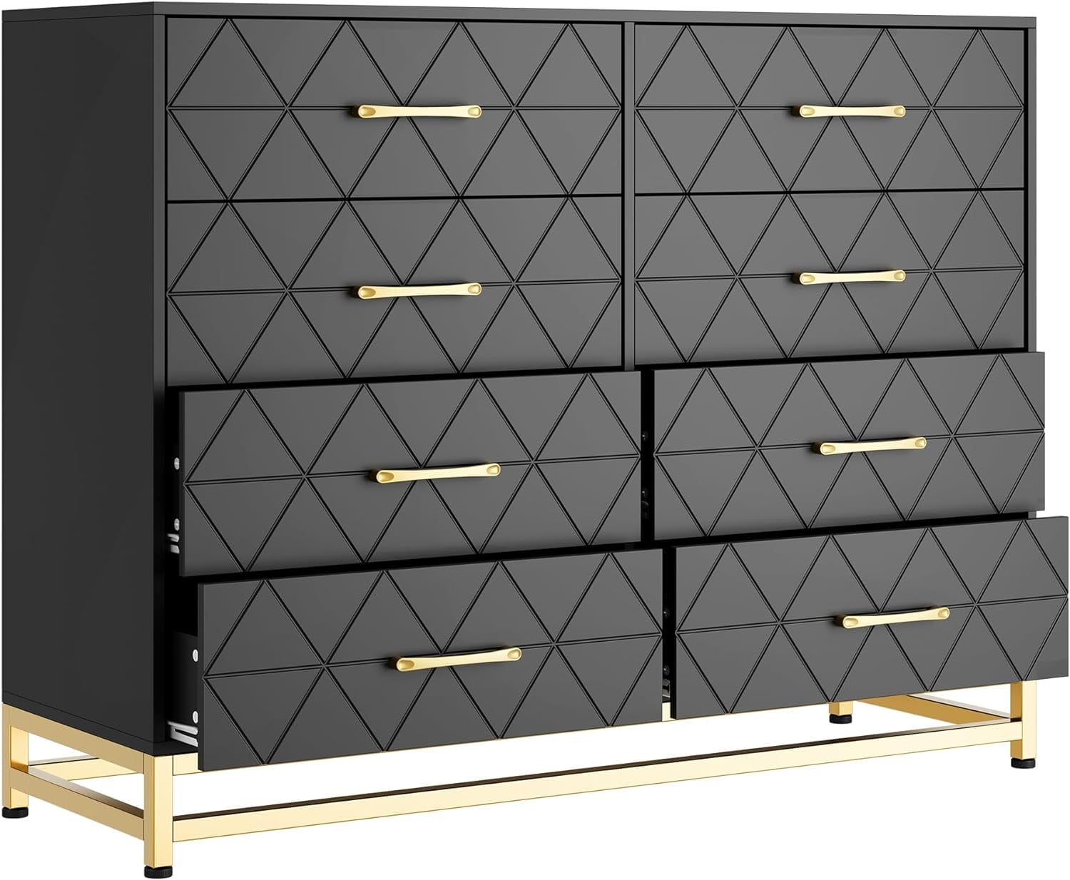 Hetoy Flash Sale 8 Drawer Double Dresser for Bedroom, Wooden Chest of ...