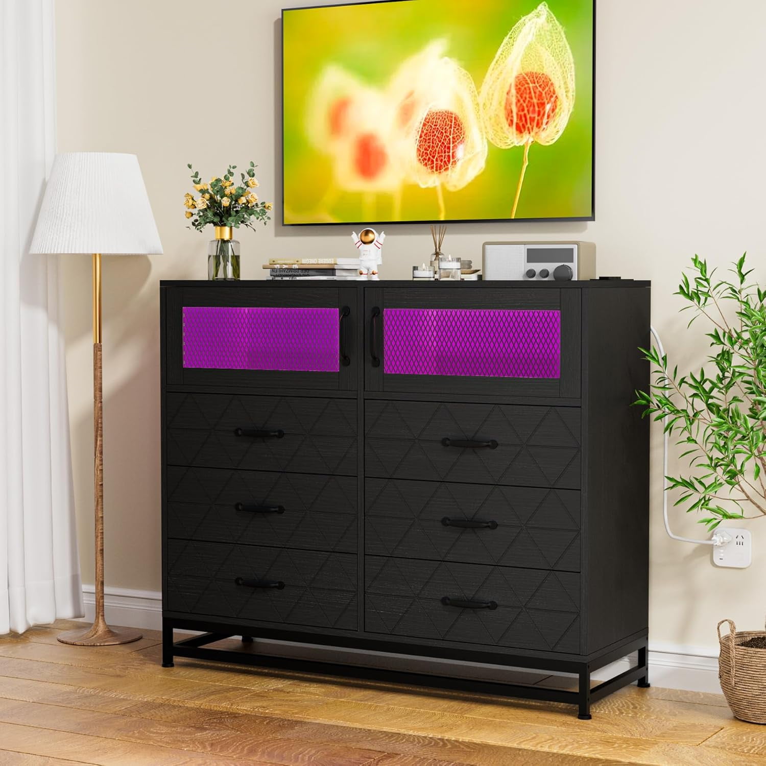 Hetoy Flash Sale Dresser for Bedroom, 6 Drawer Dresser with 2 Shelves ...