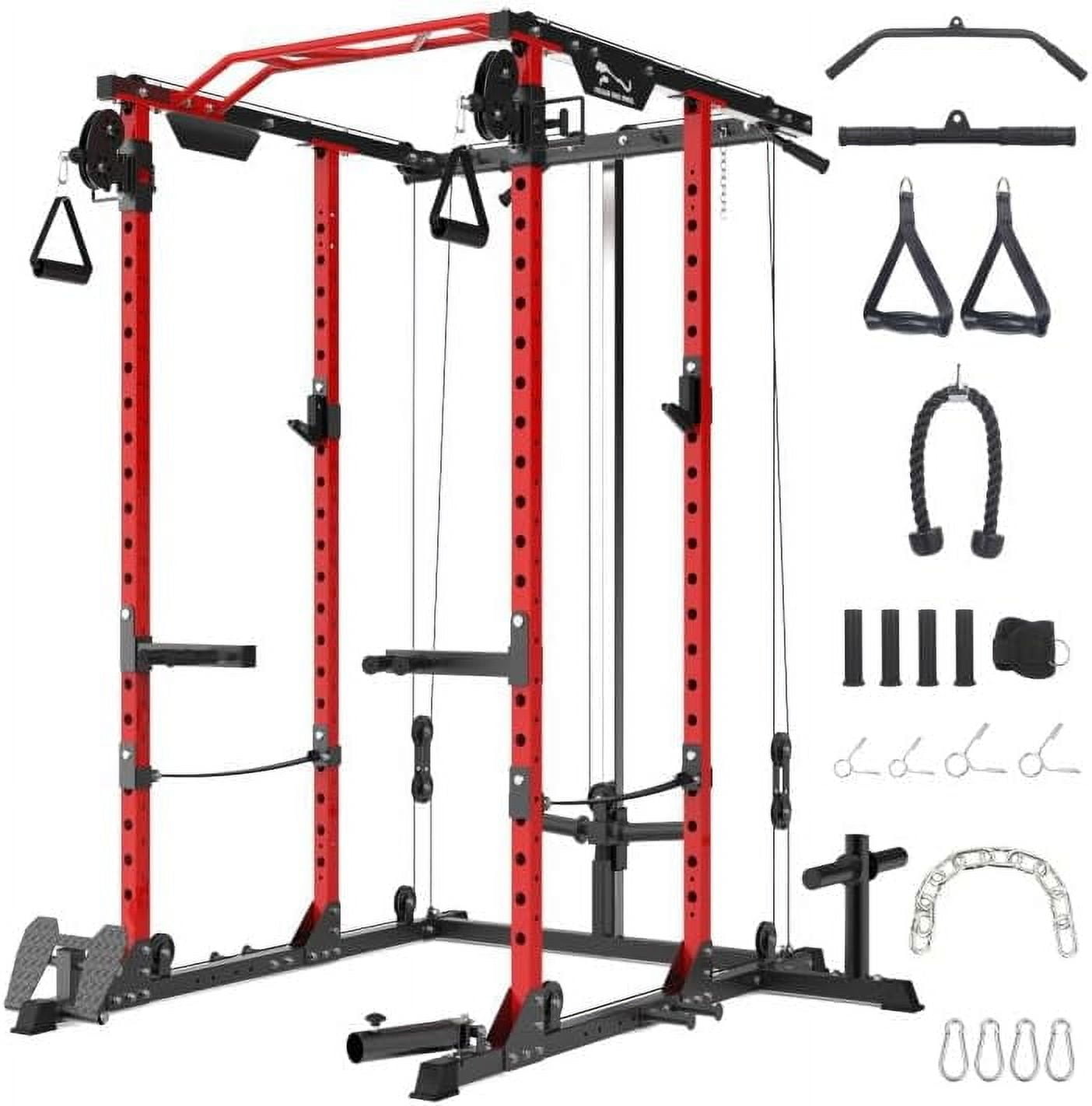 Hetoy Power Cage, Multi-Function Workout Cage with Cable Cross-Over ...