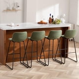 HeuGah Bar Height Bar Stools Set of 4, Barstools with Backs, Modern Bar ...