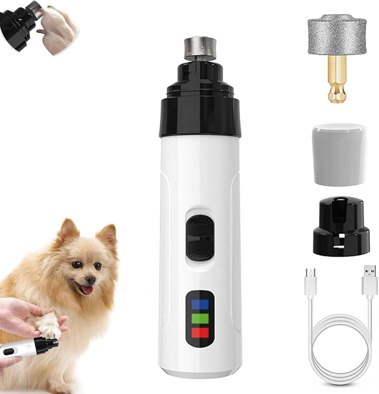 Heusom Silent Groom Pro Nail Grinder, Heusom Silent Groom Pro for Dogs ...