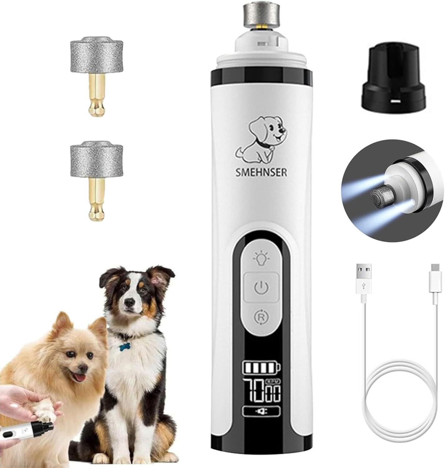 Heusom Silent Groom Pro Nail, Silent Groom Pro Nail Grinder - 3-Speed ...