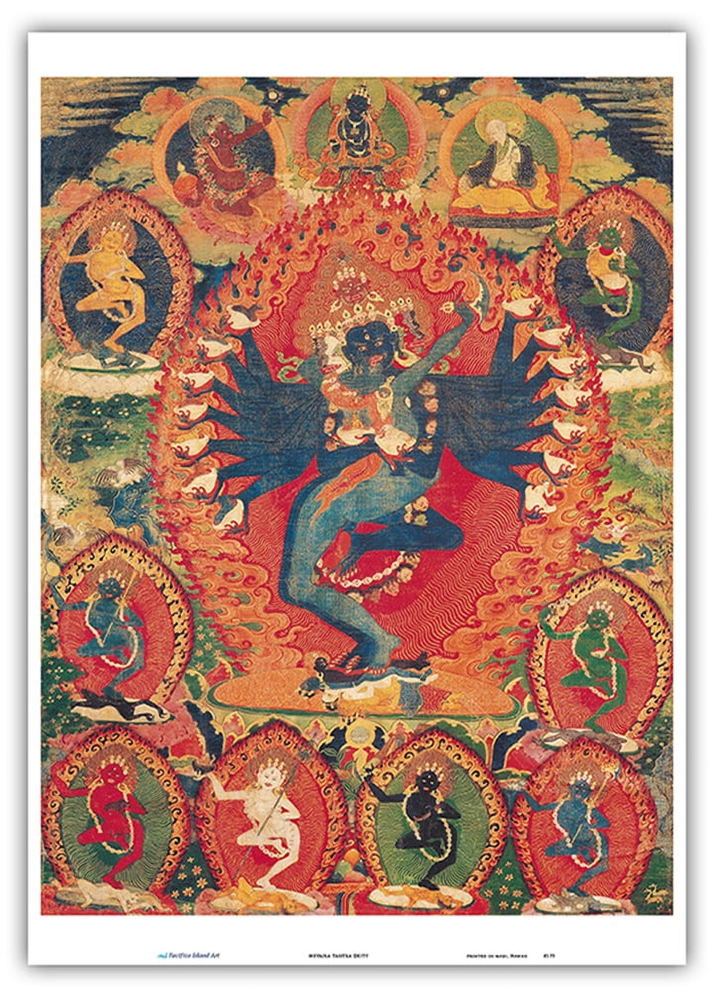 Hevajra - The Holder Of Skulls - Tantra Deity - Vintage Tibetan Thangka ...