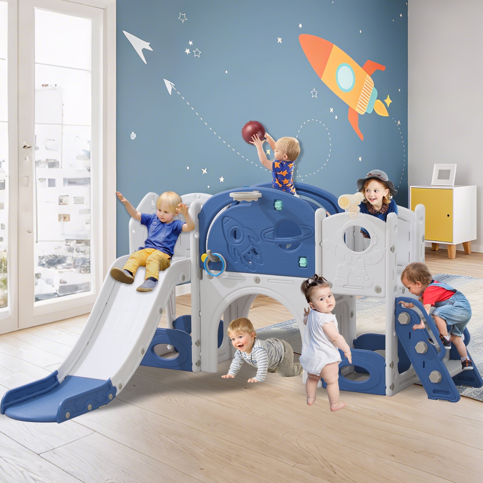 Hevaotry 12 in 1 Toddler Slide , Astronaut Themed for Baby Slide ...