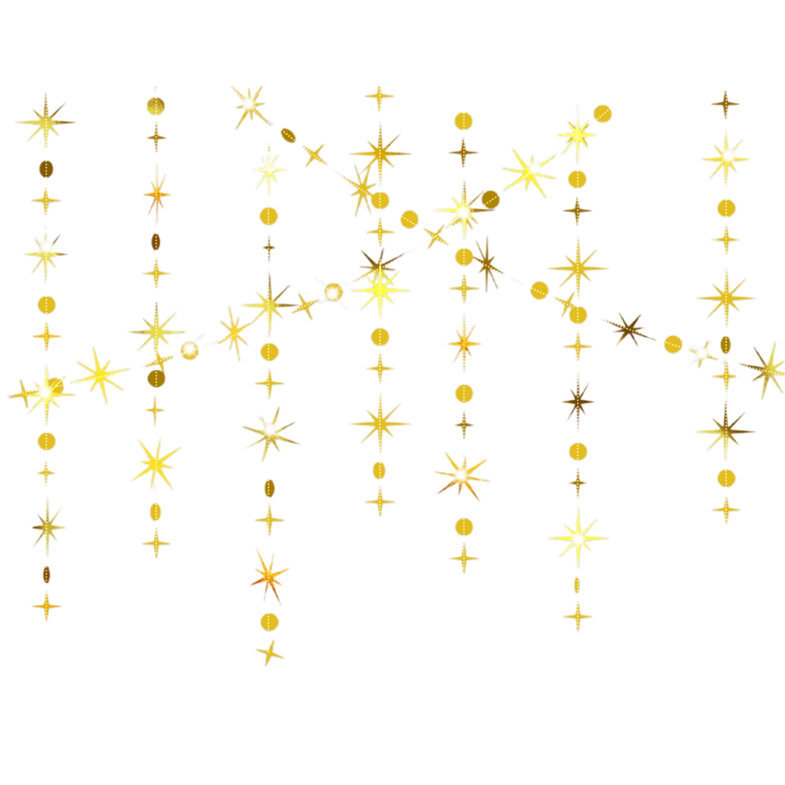 Hevirgo Glitter Paper Garland Hanging Streamer Circle Dots Stars ...