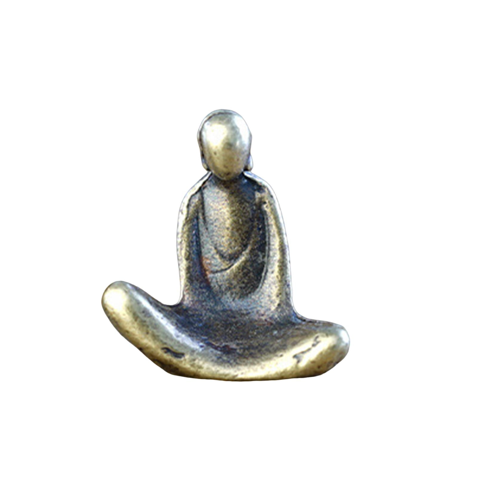 Hevirgo Miniature Desktop Figurine Retro Buddha/Boat/Horse/Meditating ...