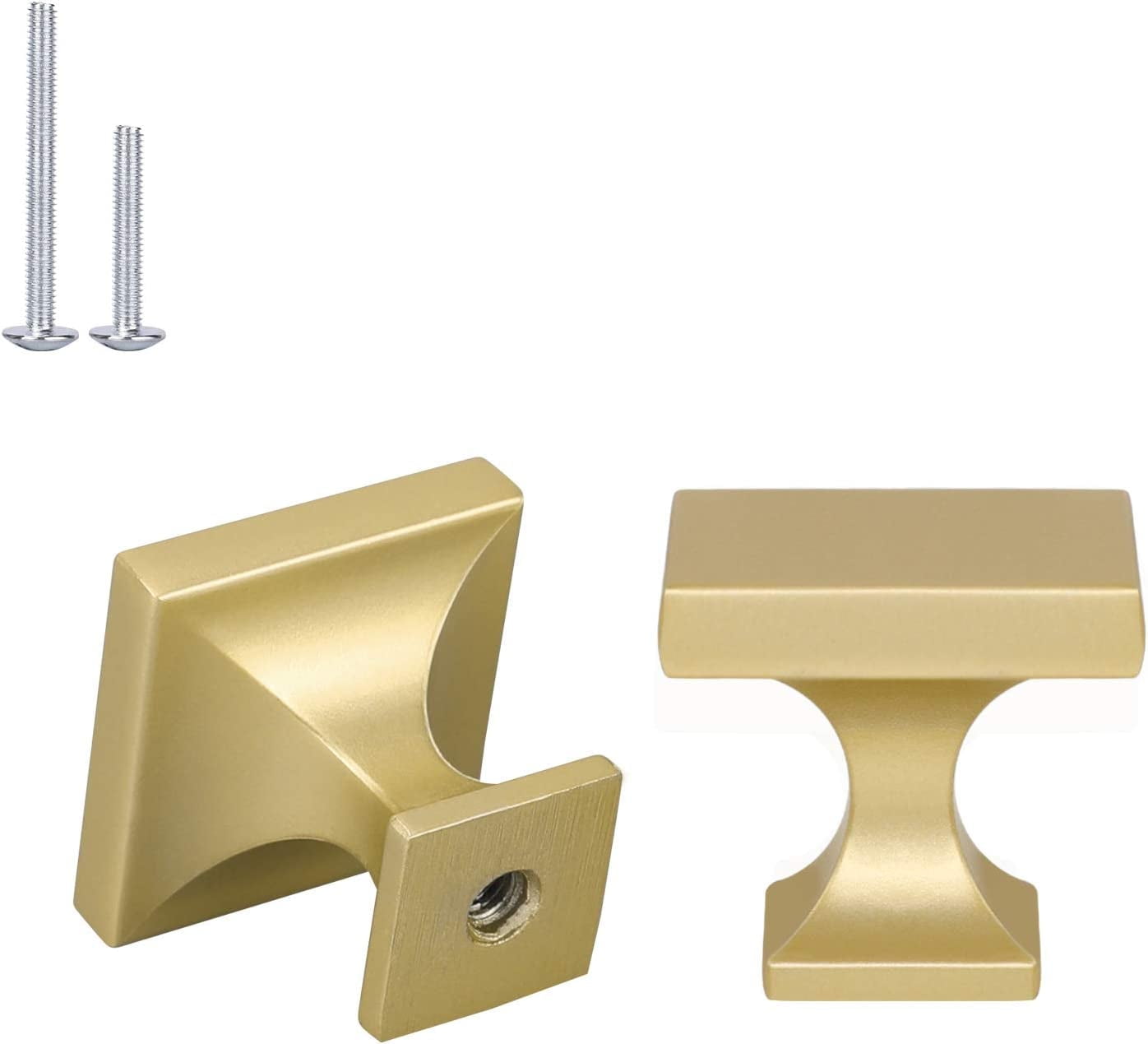 Hevox 10 Pack Gold Cabinet Knobs Brushed Brass Dresser Drawer Knobs ...