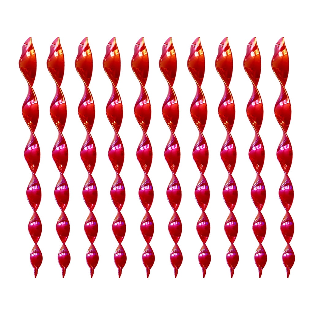 Hewann Bird Repellent Spiral Scare Rods - Reflective PVC Deterrent for ...