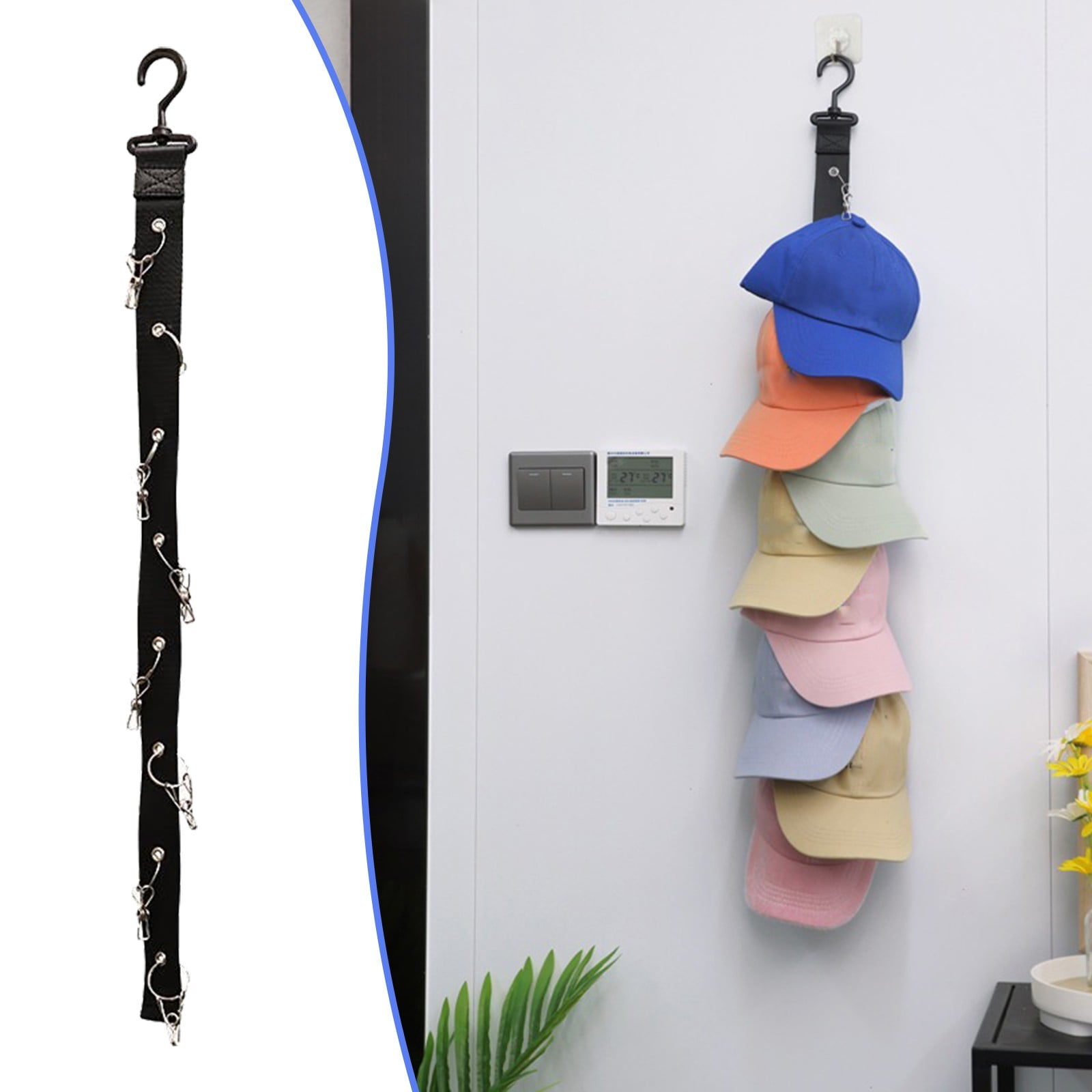 Hewann Cap Storage for Closet - Easy Hat Organizer Hook for Baseball ...